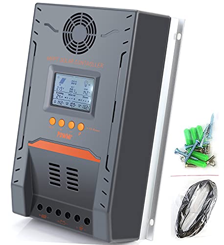 MPPT Solar Charge Controller 100 amp, 100A Solar Controller MPPT 12V/ 24V DC Auto Max 96V 2600W Input fit for 12V/24V AGM Gel Sealed Flooded Batteries
