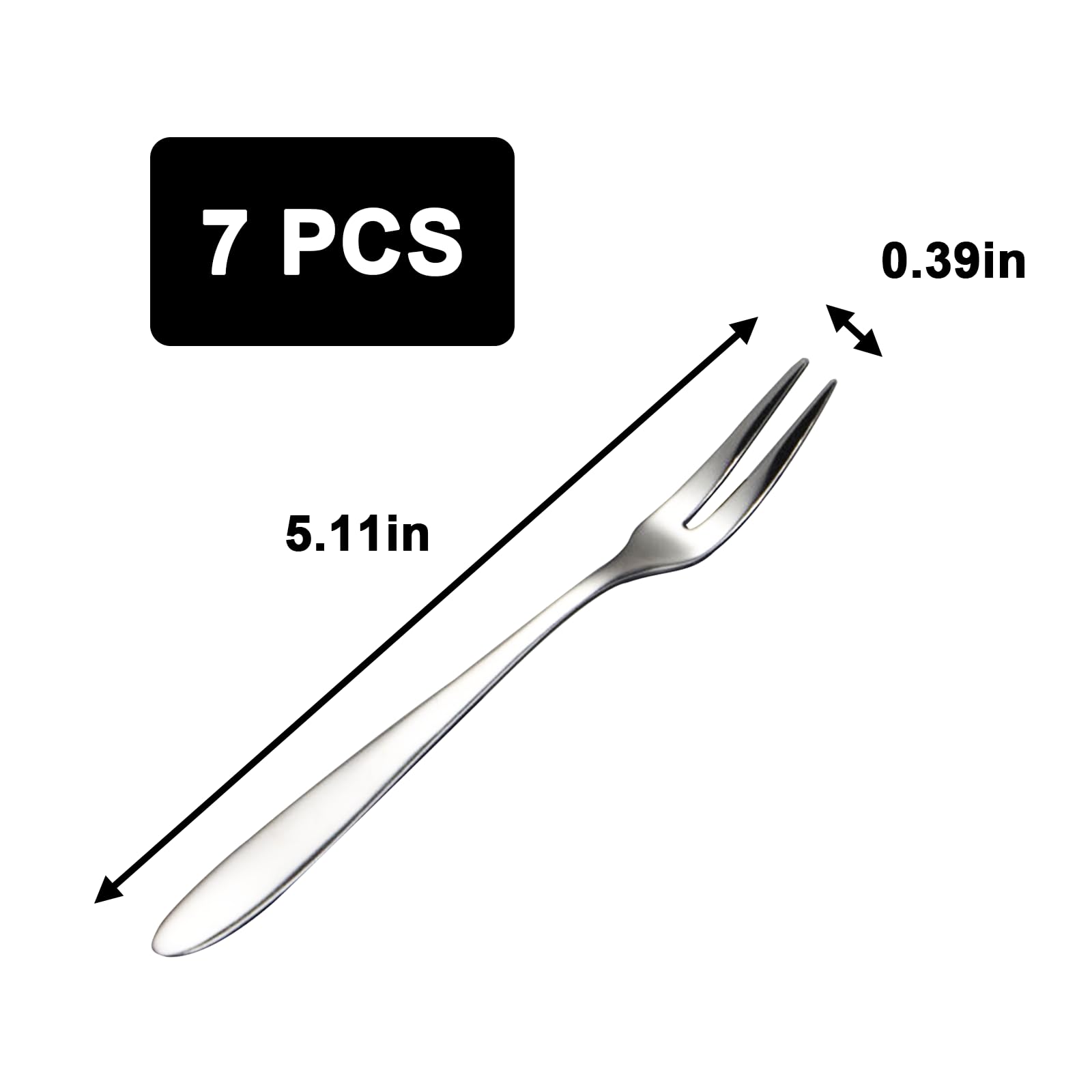 Vyooxcy 7Pcs Professional Escargot Forks ,Crab Forks, For Shellfish And Oyster Stainless Steel Mini Salad Fruit Tasting Forks Cocktail Fork