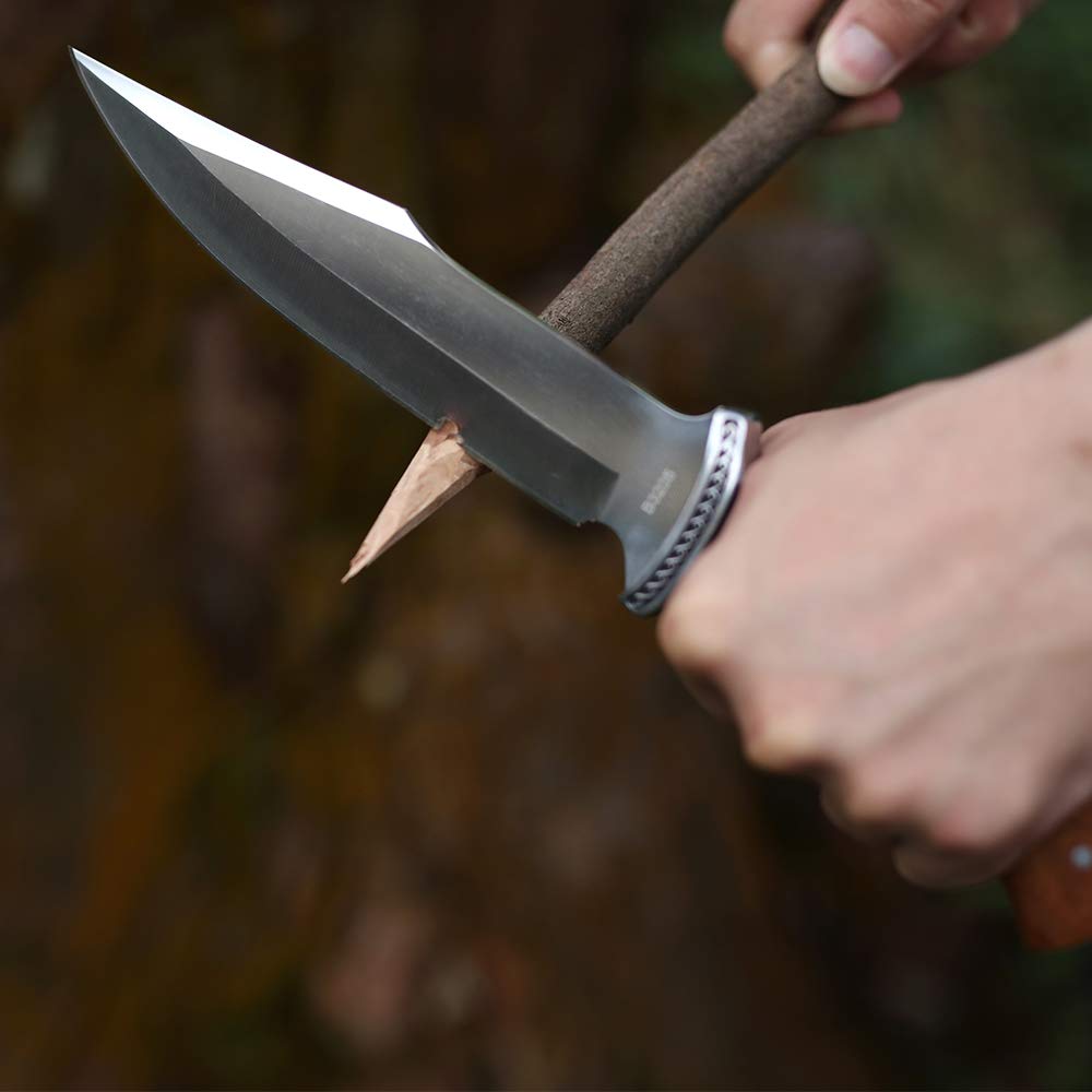 FU-GLBY Fixed Blade Knives with Sheath Tactical Hunting Knife Army Knife Military