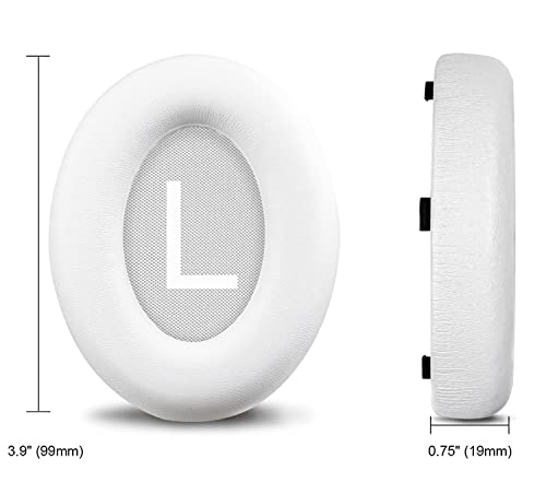 SOULWIT Replacement Earpads for Bose 700 (NC700) Wireless Headphones, Ear Pads Cushions with Softer Leather, High-Density Noise Cancelling Foam, Added Thickness - White