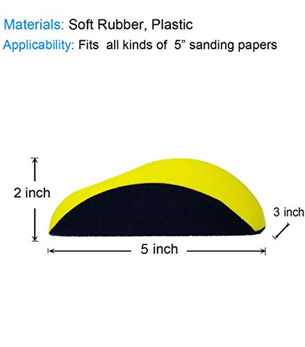 M-jump 5 inch Mouse Hand Sanding Pad Hook and Loop Sanding Block Hook Backing Plate For Woodworking, Furniture Restoration, Home and Automotive Body.