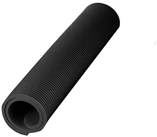Funic Friendly Non Slip Yoga Mat,Body Alignment System,Pilates Exercise Material - Textured Non Slip Surface and Optimal Cushioning with Carrying Strap (Black)