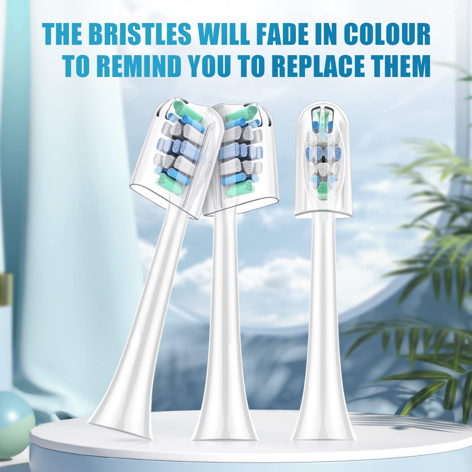 Replacement Toothbrush Heads for Philips Sonicare:8 Pack Soft Replacement Electric Brush Head Compatible with Phillips Sonicare Snap-on System