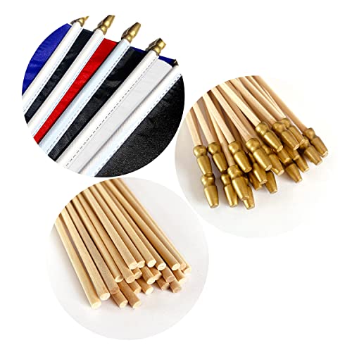 LoveVC Military Flag Set Small Mini Army Armed Forces Hand Held Flags on Wooden Stick for Memorial Day,Veterans Day,5x8 Inch,20 Pack