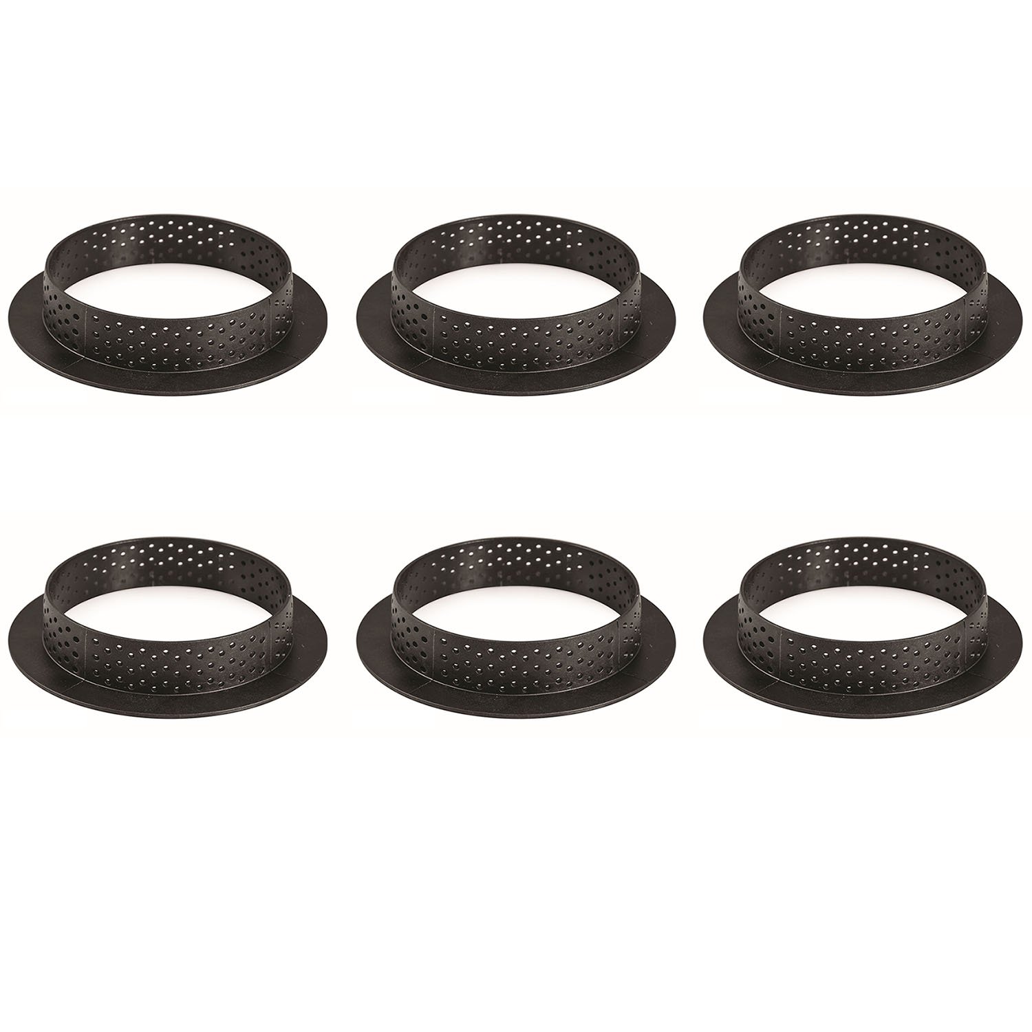 Silikomart "Tarte Ring 80" Heat-Resistant Perforated Plastic Cutting Ring 3.14 Inch Diameter - 6 Pieces