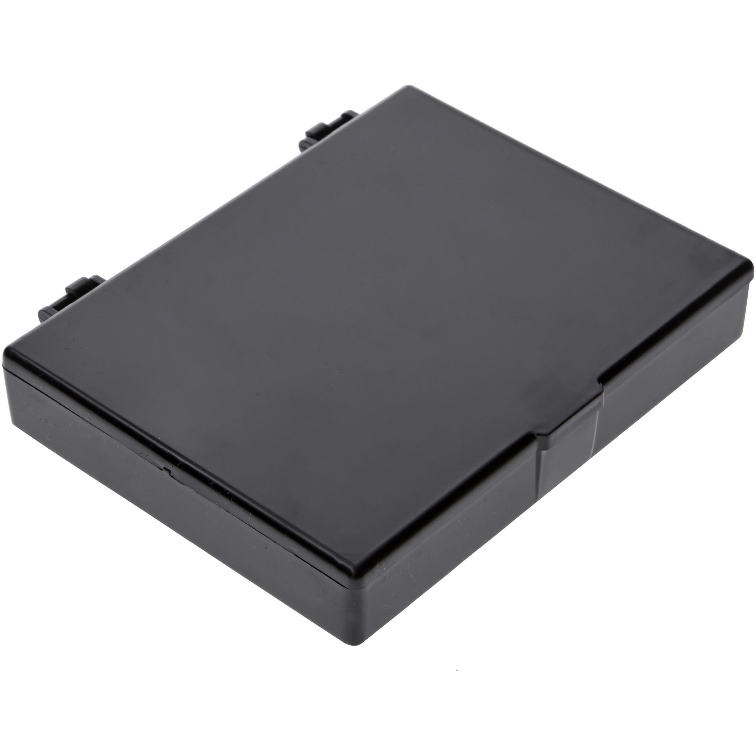 Pioneer Plastics 515CHIPS Black Rectangular Hinged Plastic Container, 4.625" W x 3.5" D x 0.75" H, Pack of 4