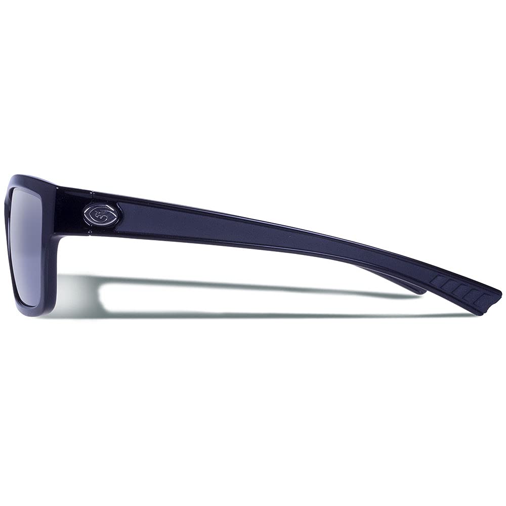 Gargoyles Performance Eyewear Homeland Polarized Glasses, Matte Black Frame/Smoke with Plasma Mirror Lenses