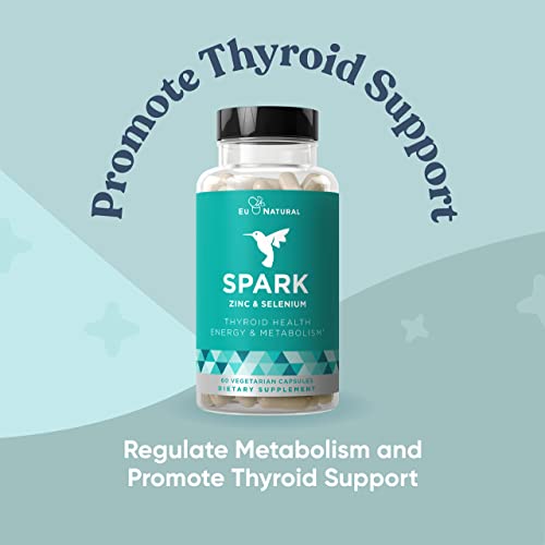 Spark Thyroid Support & Energy Metabolism β Thrive, Naturally Fight Fatigue, Balance Hormones, Promote Focused Energy β Zinc, Selenium, Iodine β 60 Vegetarian Soft Capsules