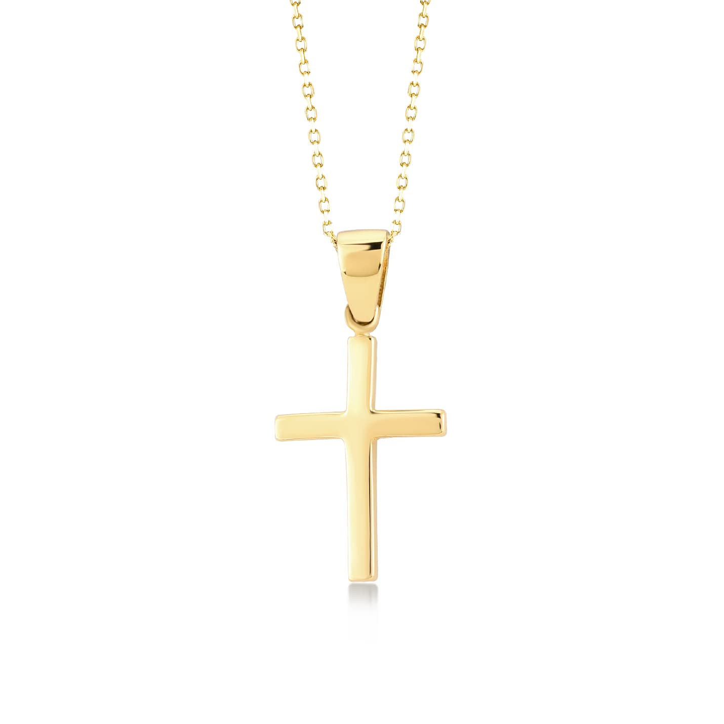 GELIN 14k Solid Gold Cross Necklace for Women