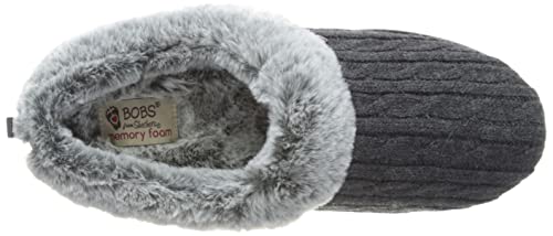 Skechers BOBS Women's Keepsakes - Ice Angel Slipper, Charcoal, 10 W US
