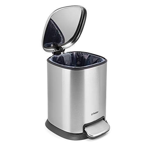 Polder 5-Liter Stainless Steel Step Can with 50 liner bags