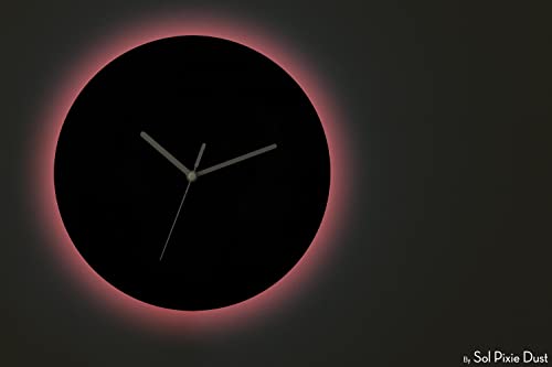 Reverse Wall Clock - Alice - Mad Hatter - Round Funny Clock - Backwards running Time - Counterclockwise Wall Clock - Room Deco - Optional RGB LED 5V Backlit