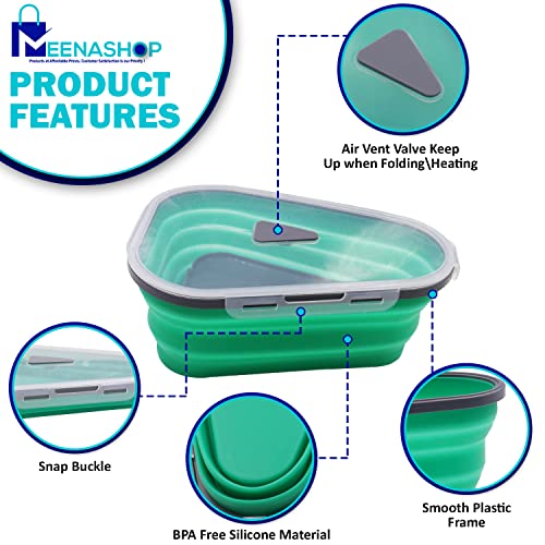Reusable Pizza Storage Container Collapsible β Microwavable Trays β Pizza Saver β Leftover Pizza β School, Office