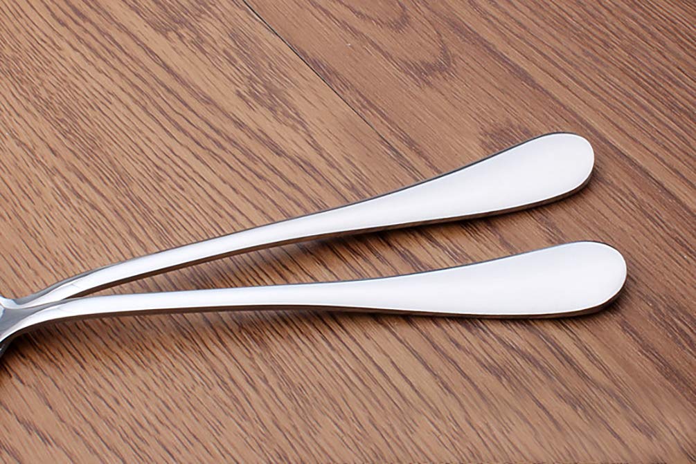 Goeielewe 2-Pack Soup Slotted Serving Spoon 7.7-inch Stainless Steel Colander Spoon for Buffet, Dinner, Restaurants, Kichen (Soup&Slotted Spoon)