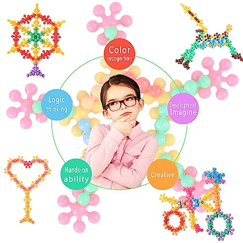 TOMYOU 400 Pieces Building Blocks Kids STEM Toys Educational Building Toys Discs Sets Interlocking Solid Plastic for Preschool Kids Boys and Girls Aged 3+, Safe Material Creativity