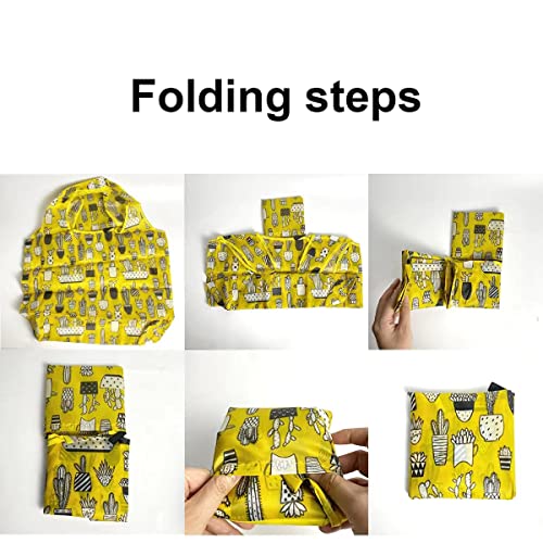Reusable Shopping Bags Foldable Large Bulk Bag for Grocery, Machine Washable Durable Durable Grocery Bags Ripstop Nylon Tote Bags Waterproof & Lightweight, 4 Pack