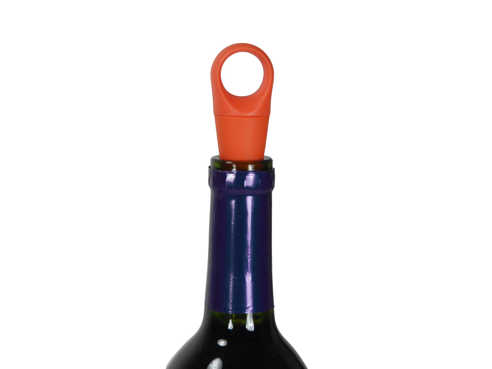 Metrokane Houdini Wine Bottle Stoppers - Set of 4 Assorted Colors