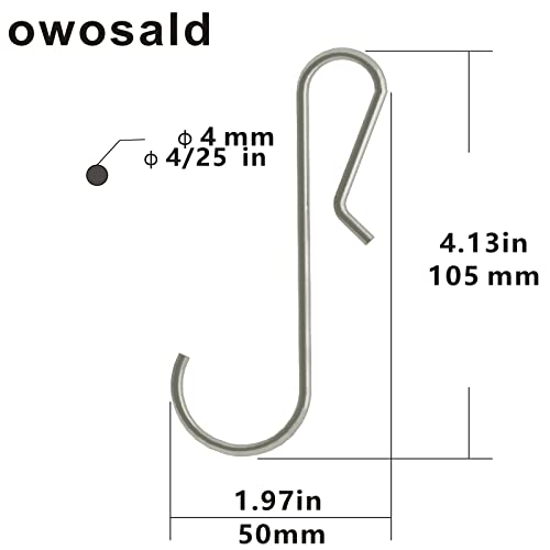 owosald Metal Pot Hanger Stainless Steel s Hook,Used to Hang and Organize Kitchen cookware, (4β Steel, 20)