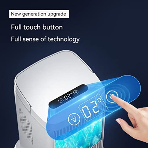 Portable Air Conditioner,Semiconductor Mini Air Conditioner 85W,With Water Stripe Aurora Night Light Personal Air Conditioner,Small AC Fan 4-Speed Silent for Desk,Home,Bedroom,Room,Office,Travel-White