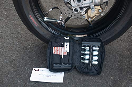 V1 Motor CO2 Motorcycle, ATV Flat Repair Kit Tubeless Tire Repair Kit