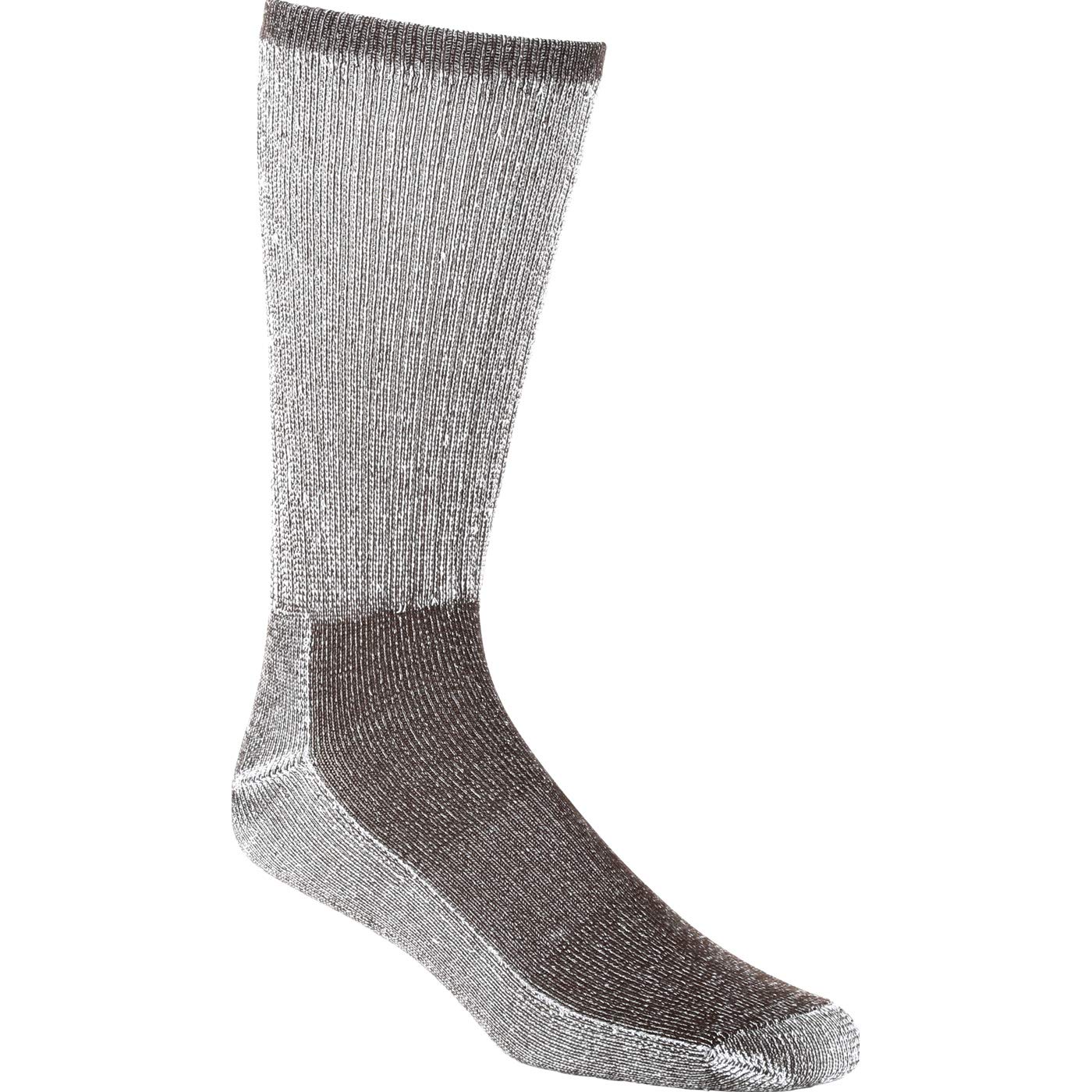 Georgia Dry Knit Crew Socks (2-Pack), Brown, Large