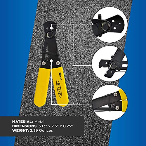 Miller 101-S Adjustable Wire Stripper for Working Technicians, Electricians, and Installers, Grounded