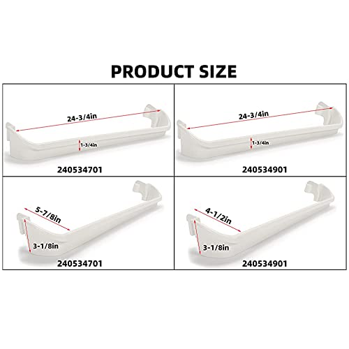 Replacement for 240534701(Middle) 240534901 Refrigerator Door Shelf Compatible with Frigidaire Kenmore Refrigerator Rack Bar Replacement for AP3214631 PS734936 948952 AP3214630 PS734935
