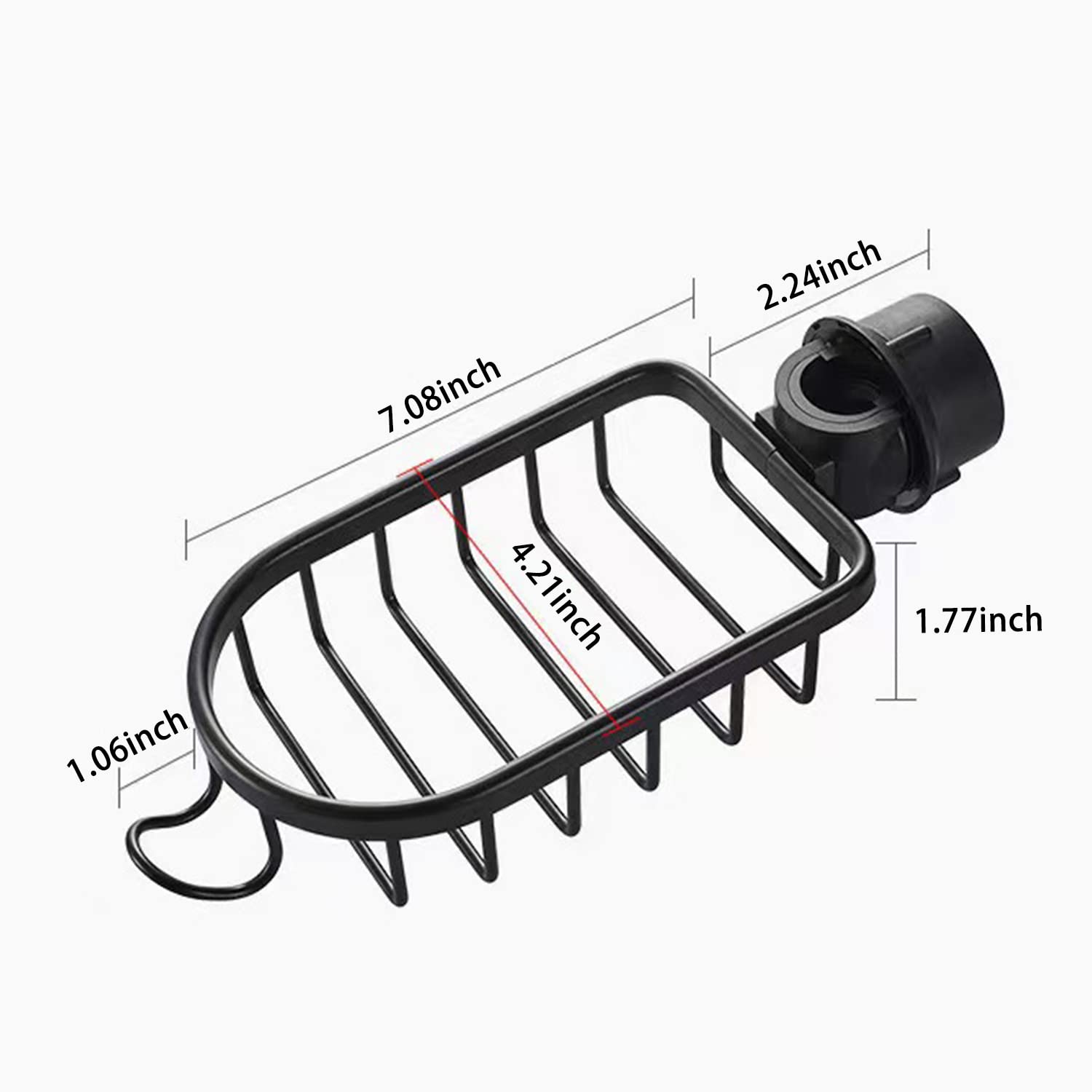 Tfulad Sponge Holder Over Faucet Kitchen Sink Caddy Organizer, Stainless Steel Faucet Rack for Soap, Shampoo, Shower Caddy Shelf,Scrubbers