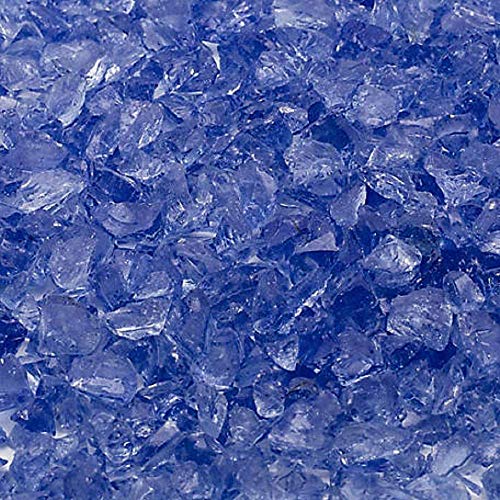 Margo Garden Products 1/2" 10lbs Dragon Glass, 10 lb, Light Blue
