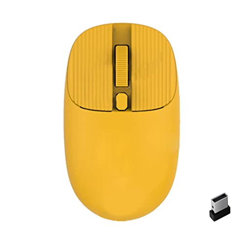 JW-219 Wireless Mouse ,Ergonomic Rechargeable 2.4G Computer Silent Gaming Mouse,Adjustable 3 DPI Ergonomic Shape Cordless Mouse for Laptop-Green