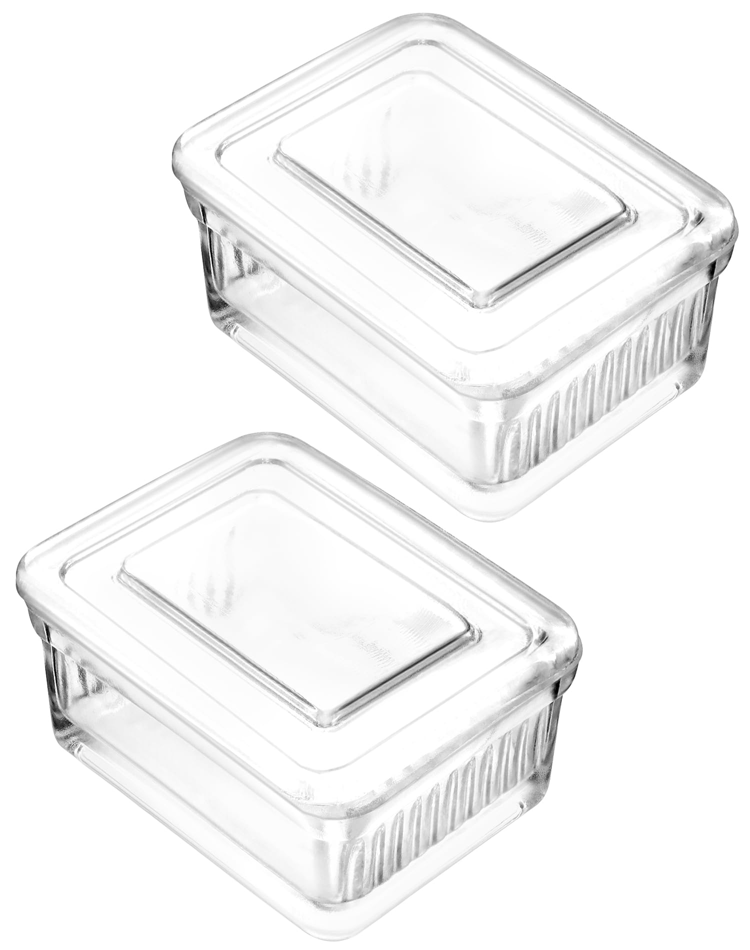QWORK Glass Slide Staining Jar, 2 Pack Coplin Staining Jar for 10 Slides, Resistant to Staining from Eosin or Hematoxylin