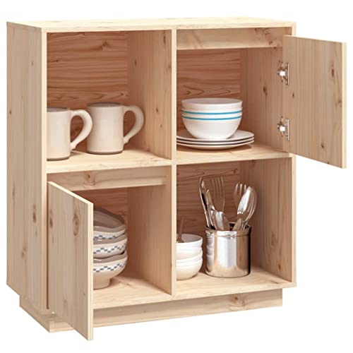 vidaXL Sideboard, Dresser Console Table Chest of Drawers, Accent Storage Cabinet for Living Room Dining Room, Modern Style, Solid Wood Pine