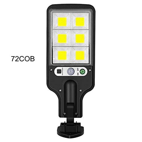Qiopertar Solar Street Light, IP65 Waterproof Outdoor Solar Powered Street Lights Dusk to Da-wn with Motion Sensor LED Security Flo-od Light for Drive-Way Parking Lot (B)
