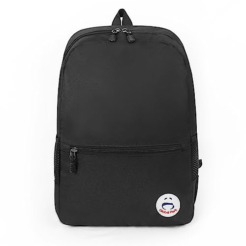 Toypocket School Backpacks Simple Backpacks for Teenage Boys Students Lightweight Simple Elementary Middle School Bag(Black)