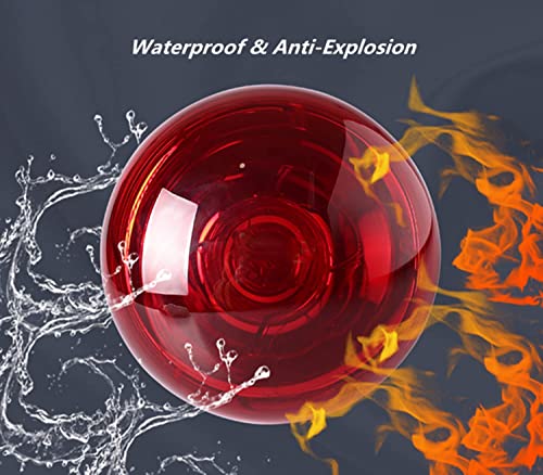 Qixivcom 2-Packs 275W Heat Lamp Bulb Infrared Heating Bulbs Dark Red Light Glass Heat Lamp E26 Waterproof Anti-Explosion Thickened Bulbs for Piglet Chicken Duck Birds Bathroom Light Therapy Use
