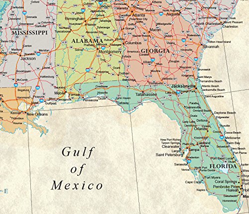 RMC 32" x 50" Classic United States USA and World Wall Map Set (Classic Edition)