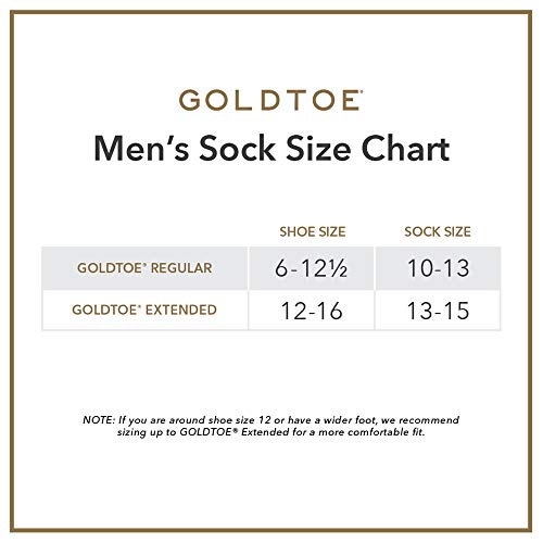 GOLDTOE Men's Classic Canterbury Crew Dress Socks, 3-Pairs, Tan/Khaki/Black, Large