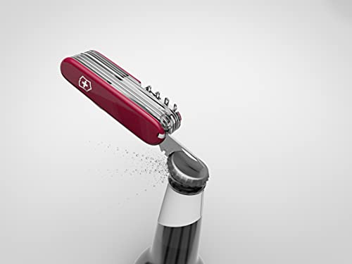 Victorinox Picknicker Swiss Army Knife, 11 Function Swiss Made Pocket Knife with Large Blade, Corkscrew and Bottle Opener - Red