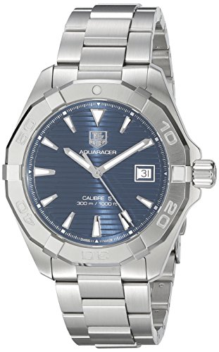 TAG Heuer Men's 'Aquaracer' Swiss Automatic Stainless Steel Dress Watch, Color: Silver-Tone (Model: WAY2112.BA0928)