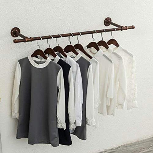 PIBM Stylish Simplicity Shelf Wall Mounted Floating Rack Shelves Retro Clothing Display Clothing Rack Shop Bearing Strong,2 Colours,6 Sizes, Redbrown , 100x13CM
