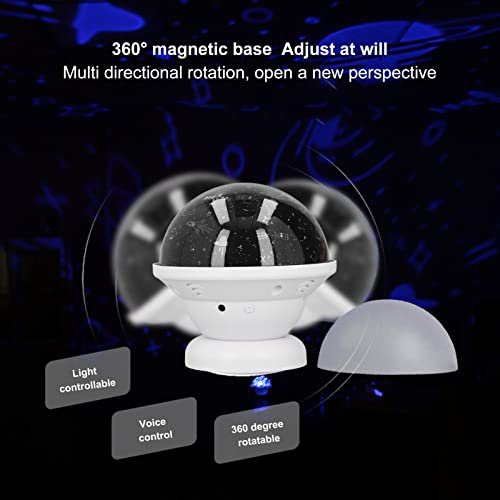 RGB Star Projector Magnetic Base 360° Swivel Sound Activated Glow in The Dark Projector Small Size, Easy to Carry