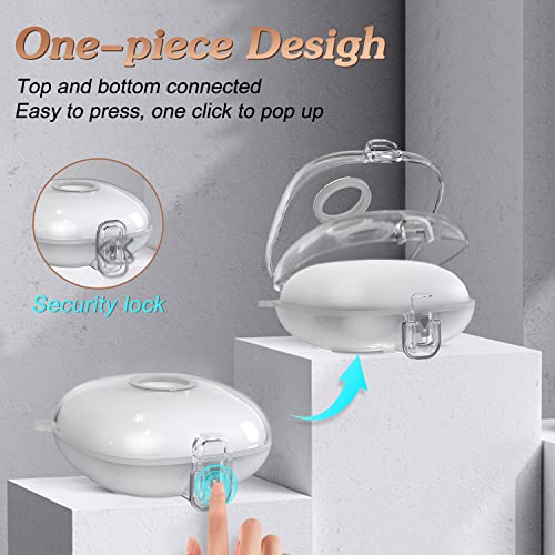 QIUDAOY [Clear Case with Lock] Beats Fit Pro Case Cover with Keychain/Lanyard Accessories, Hard Protector Clear Case for Beats Fit Pro, Beats Pro Fit Earbuds PC+Silicone Skin Full Protective Shell