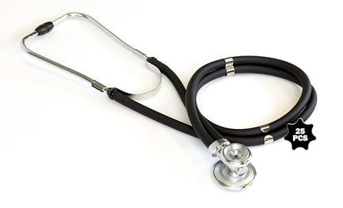 Primacare CSDS-9295-BK Sprague Rappaport Stethoscope, 30 in., Black (Pack of 25)