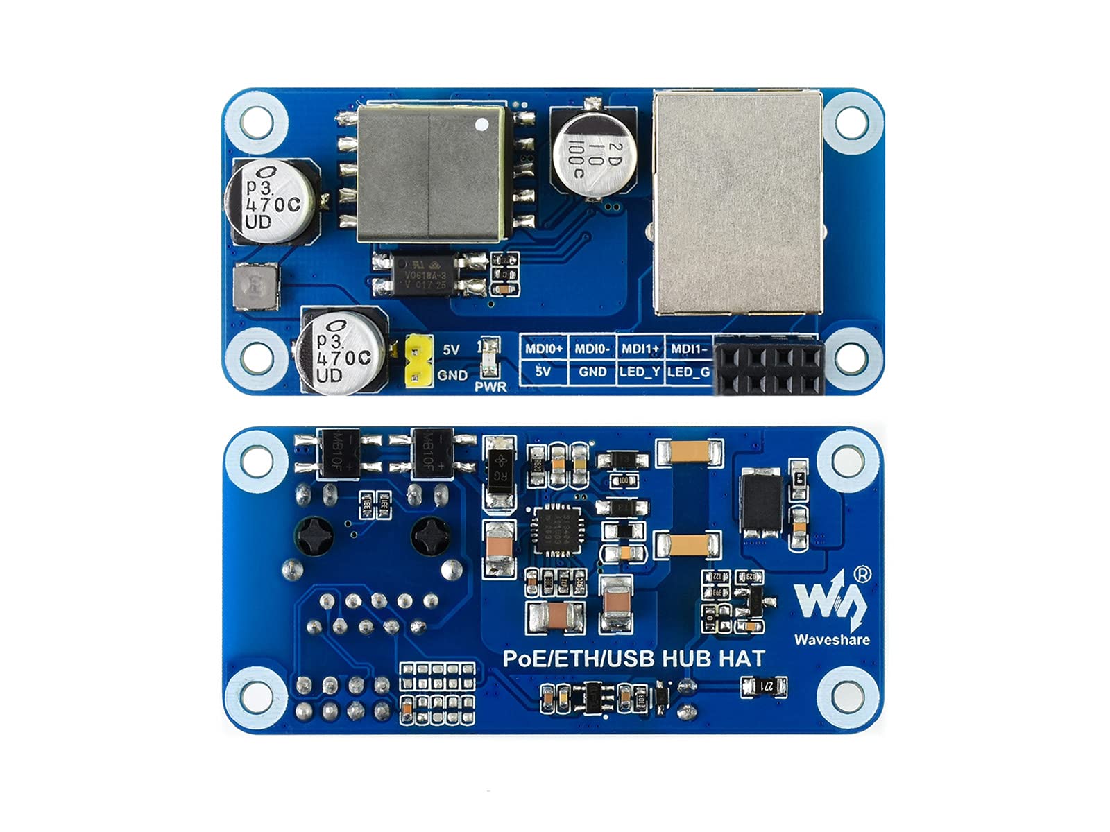 NGW-1pc PoE Ethernet/USB HUB Box for Raspberry Pi Zero Series 3X USB 2.0 Ports 802.3af-Compliant