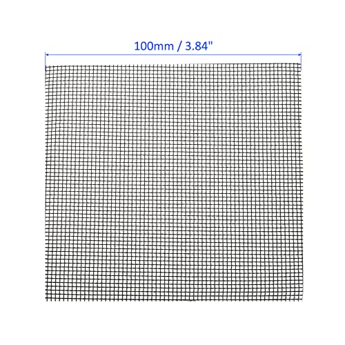 M METERXITY 1 Set Plant Pot Hole Mesh Pads - Square Bonsai Flowerpot Drainage Grid Screen Apply to Outdoor/Garden (10cm/4 Inch, Black White)