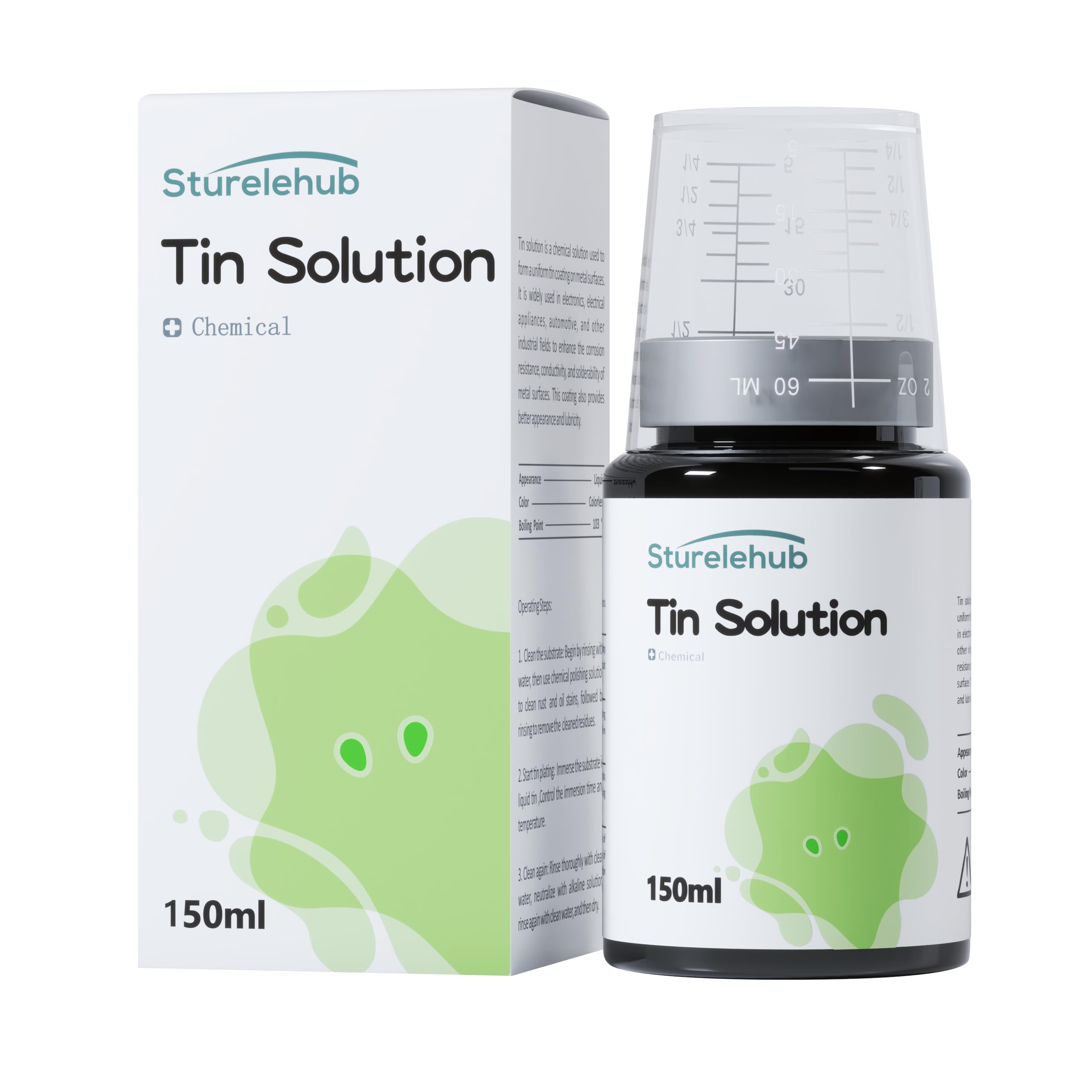 Tin Plating Soluiton, 150ml, Tin Plating Slution, Excellent Corrosion Resistance, Excellent Electrical Conductivity, Easy to Weld