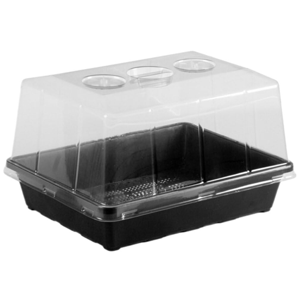 GANAZONO 1 Set Starter Tray,Germination Tray with Humidity Dome Lids Greenhouse Grow Trays for Growing Starting
