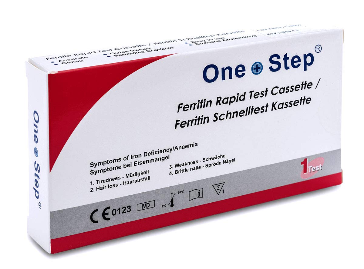 One+Step Iron Deficiency Self-Test - Complete Self-Test Set for Early Diagnosis of Iron Deficiency - Ferritin Sutotest - 1 piece