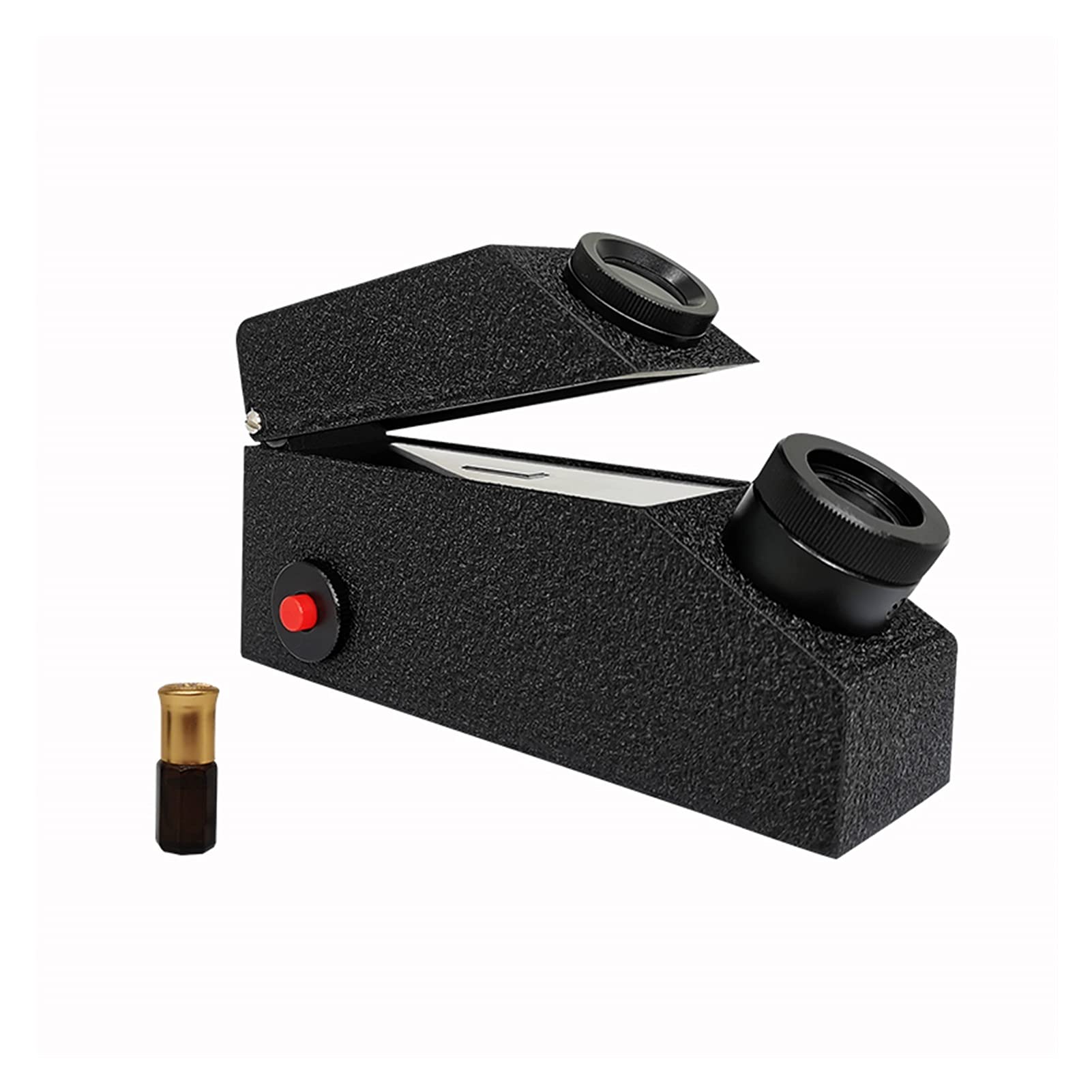 Refractometer Gem Refractometerďźwith Refraction Oil Jewelry Identification Instrument Distinguish Tools Jade Stone Refractive Index Easy to Focus and Calibrate
