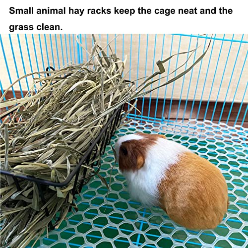 Rabbit Hay Feeder Rack Guinea Pig Hay Dispenser for Cage Hanging Metal Feeder Small Animals Hay Holder Manger for Rabbits Guinea Pigs Chinchillas Ferrets (9.05 x 3.93 x 2.95 in)